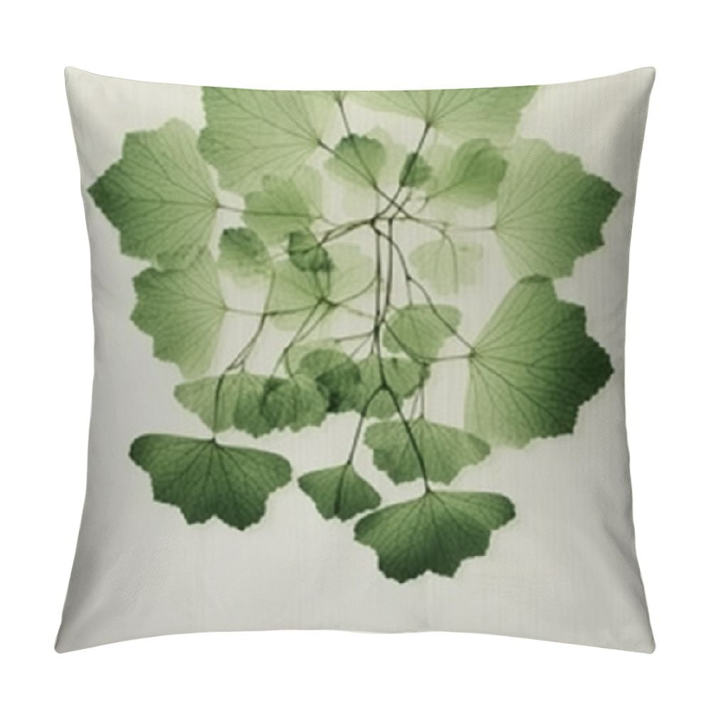 HENGT Green Plant Throw Pillow Covers Decorative Green Succulent Leaves ...