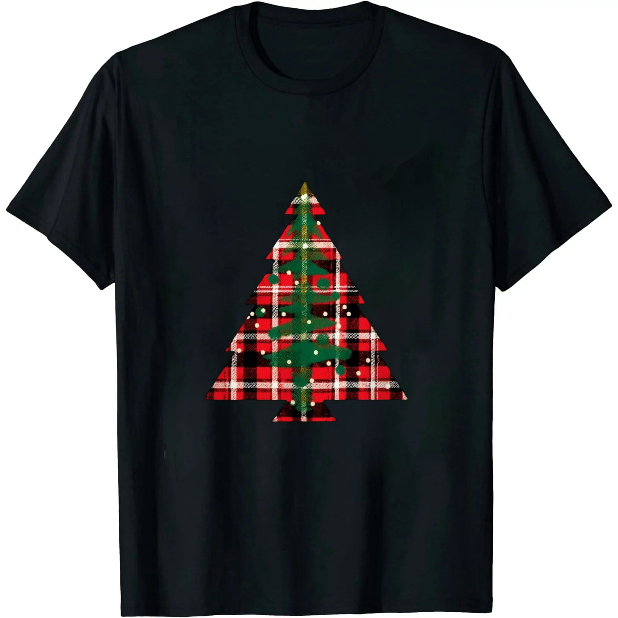 ARISTURING Green White Red Buffalo Plaid Christmas Trees Cute Snow Gift ...