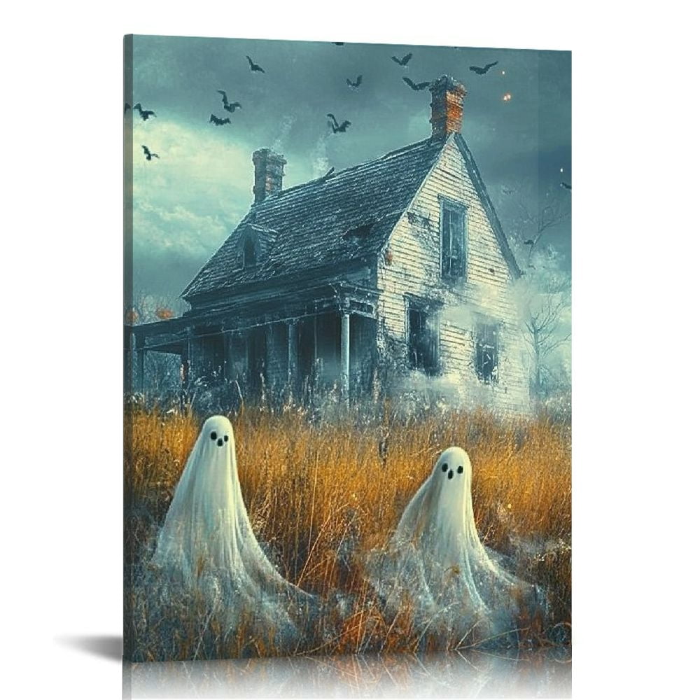 ARISTURING Halloween Ghosts Canvas Wall Art Fashion Funny Gothic ...