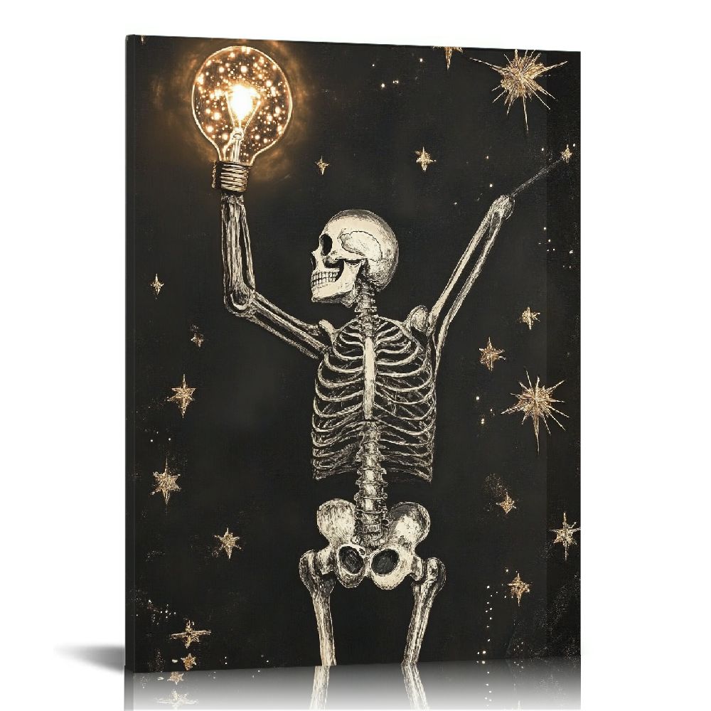 ARISTURING Halloween Party Dancing Skeleton Wall Art Skeleton Funny ...