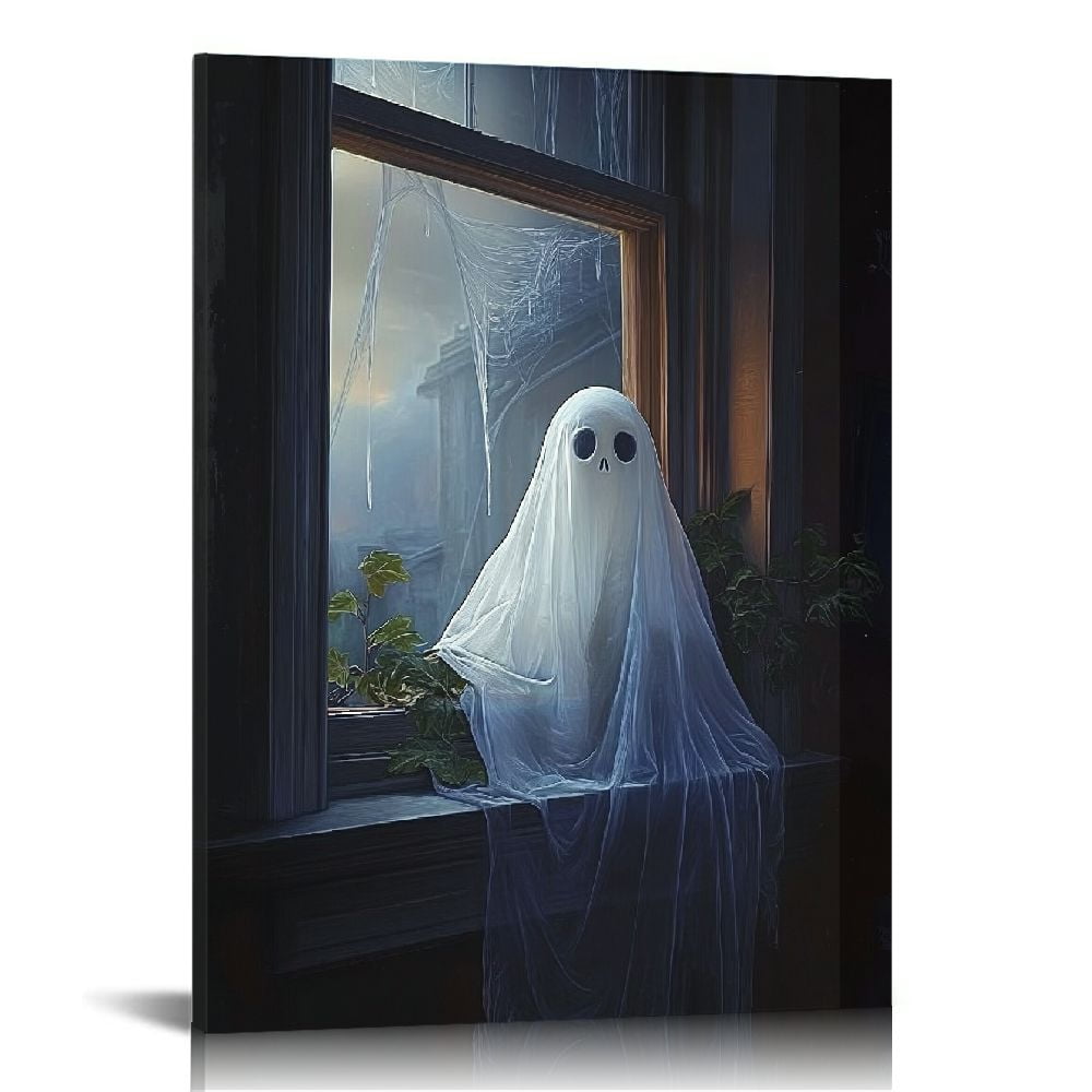 ARISTURING Halloween Wall Decor - Cute Gothic Ghost Wall Art for Room ...