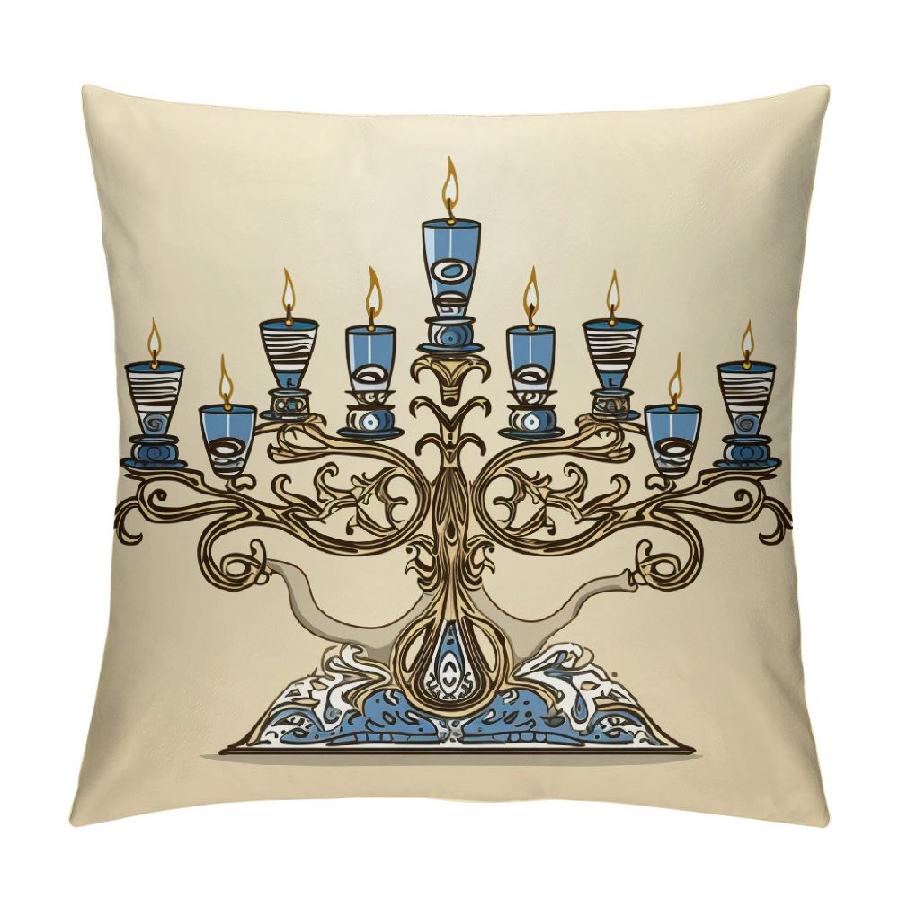ARISTURING Happy Kwanzaa Candlestick Pillow Covers Happy New Year ...