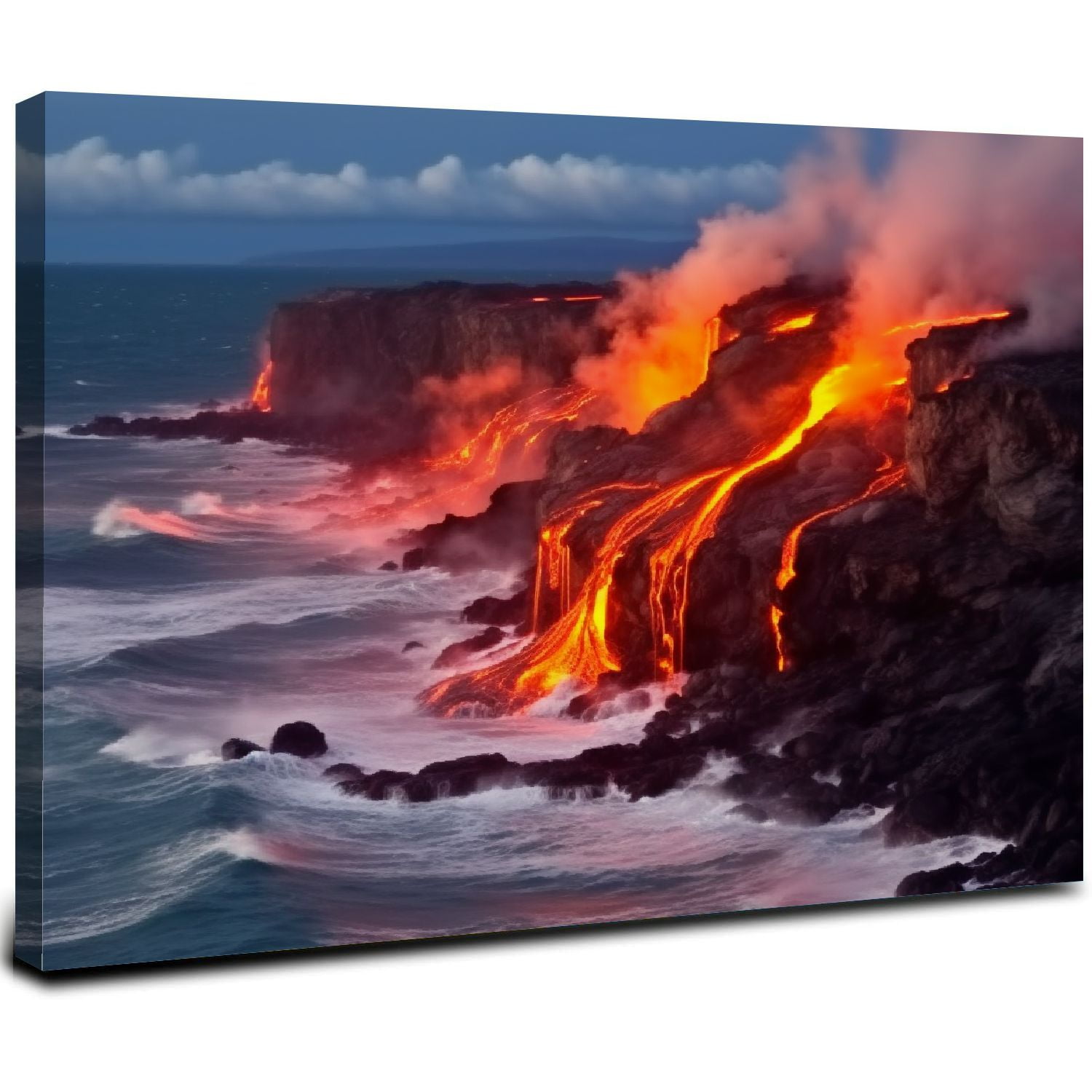 ARISTURING Hawaii Volcano Eruption Lava Poster Aesthetic Office Canvas ...