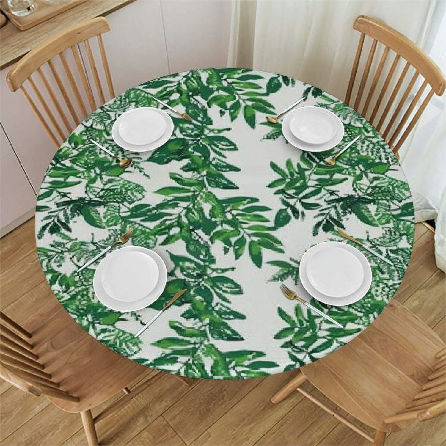 ARISTURING Hawaiian Tablecloth Luau Tropical Flower Round Table Cloth ...
