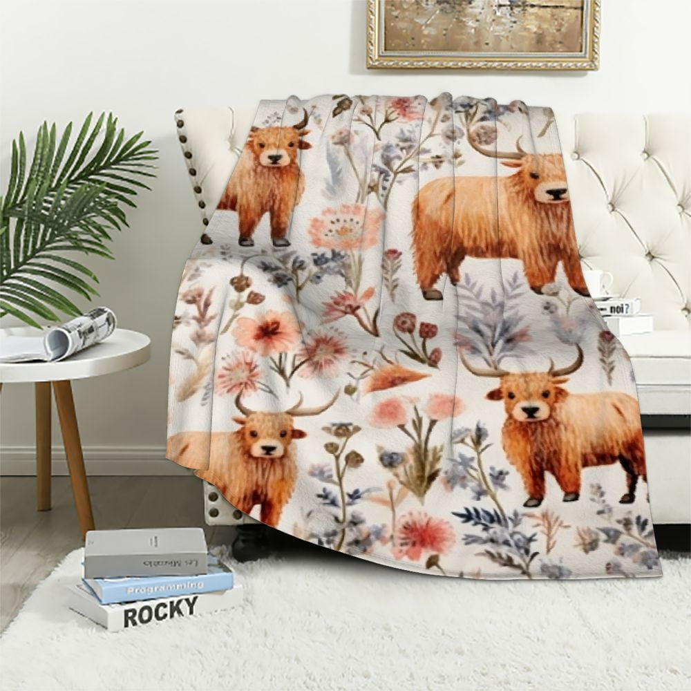 ARISTURING Highland Cow Blanket for Girls Kids, Highland Cow Gifts for ...