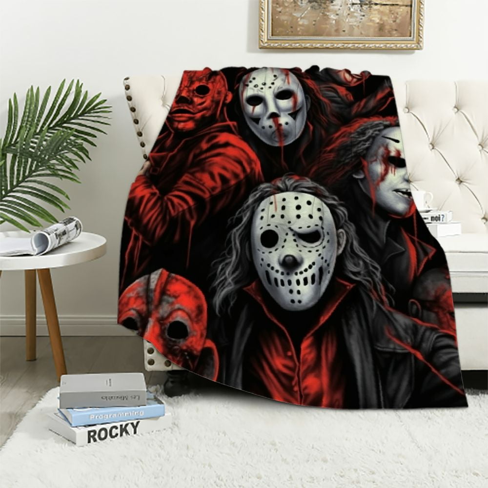 ARISTURING Horror Movie Watching Halloween Throw Blanket ,Sofa Horror ...