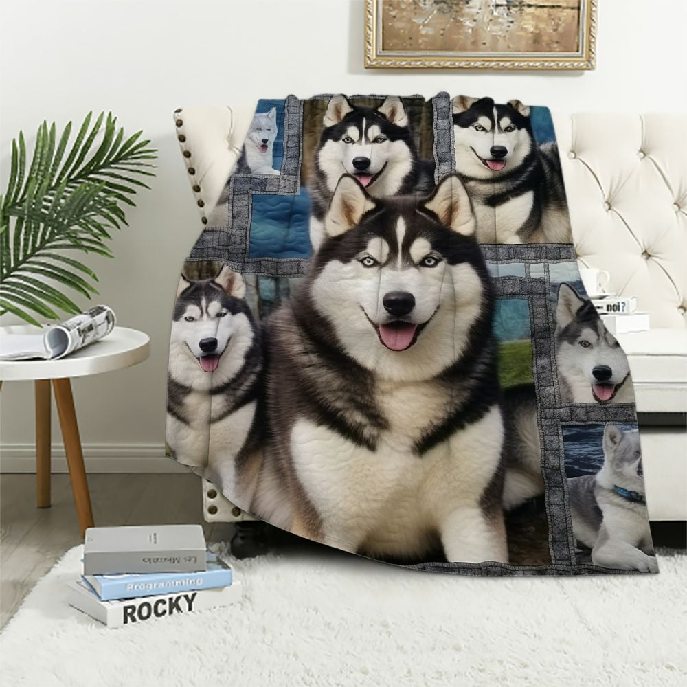 ARISTURING Husky Dog Blanket for Girls Boys Husky Gifts Dog Throw ...