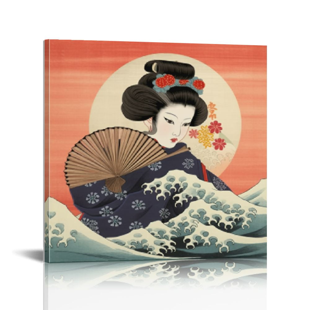 ARISTURING Japanese Decor Wall Art Retro Japanese Armored Samurai ...