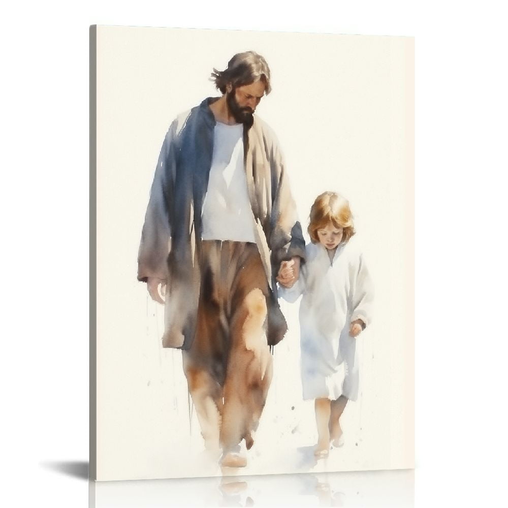 ARISTURING Jesus Canvas Wall Art Abstract Jesus Wall Art Minimalist ...