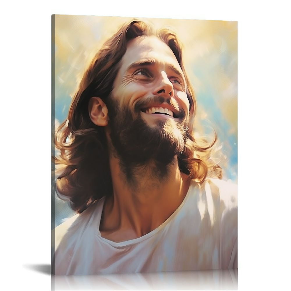 ARISTURING Jesus Christ - Jesus Loves Me, Jesus Wall Decor - Christian ...