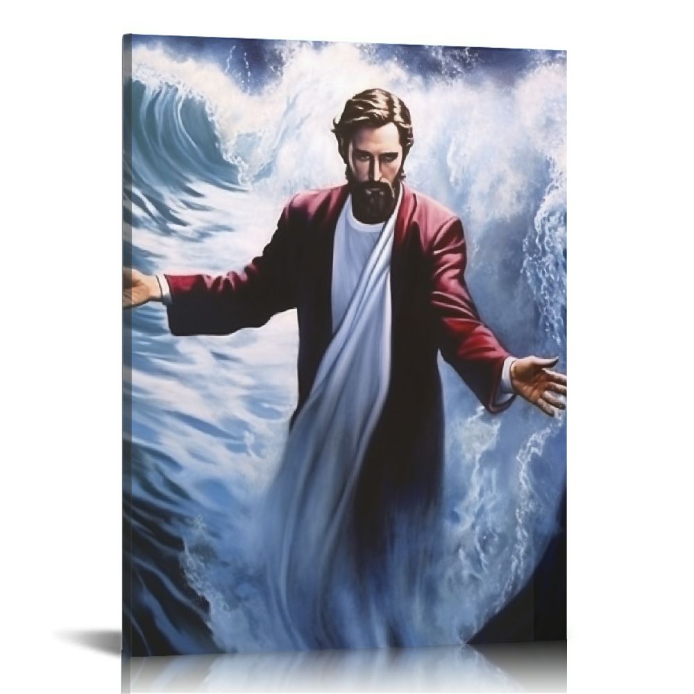 ARISTURING Jesus Focus Wall Art Serene Storm-Focused Print for Home ...