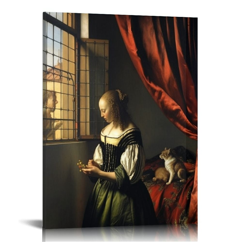 ARISTURING Johannes Vermeer Wall Art - Girl Reading A Letter Poster ...