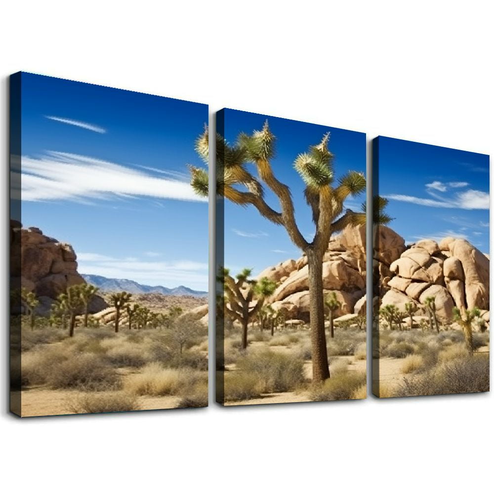 ARISTURING Joshua Tree With Shadow Canvas Wall Art Print, Desert ...