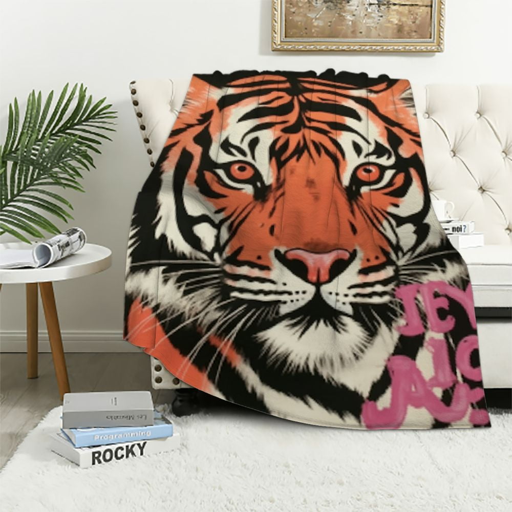 HENGT Just A Girl Who Love Tigers Blanket Cute Tiger Decor Throw ...