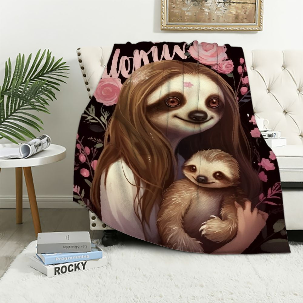 ARISTURING Just A Girl Who Loves Sloths Throw Blanket Gifts for Girls ...