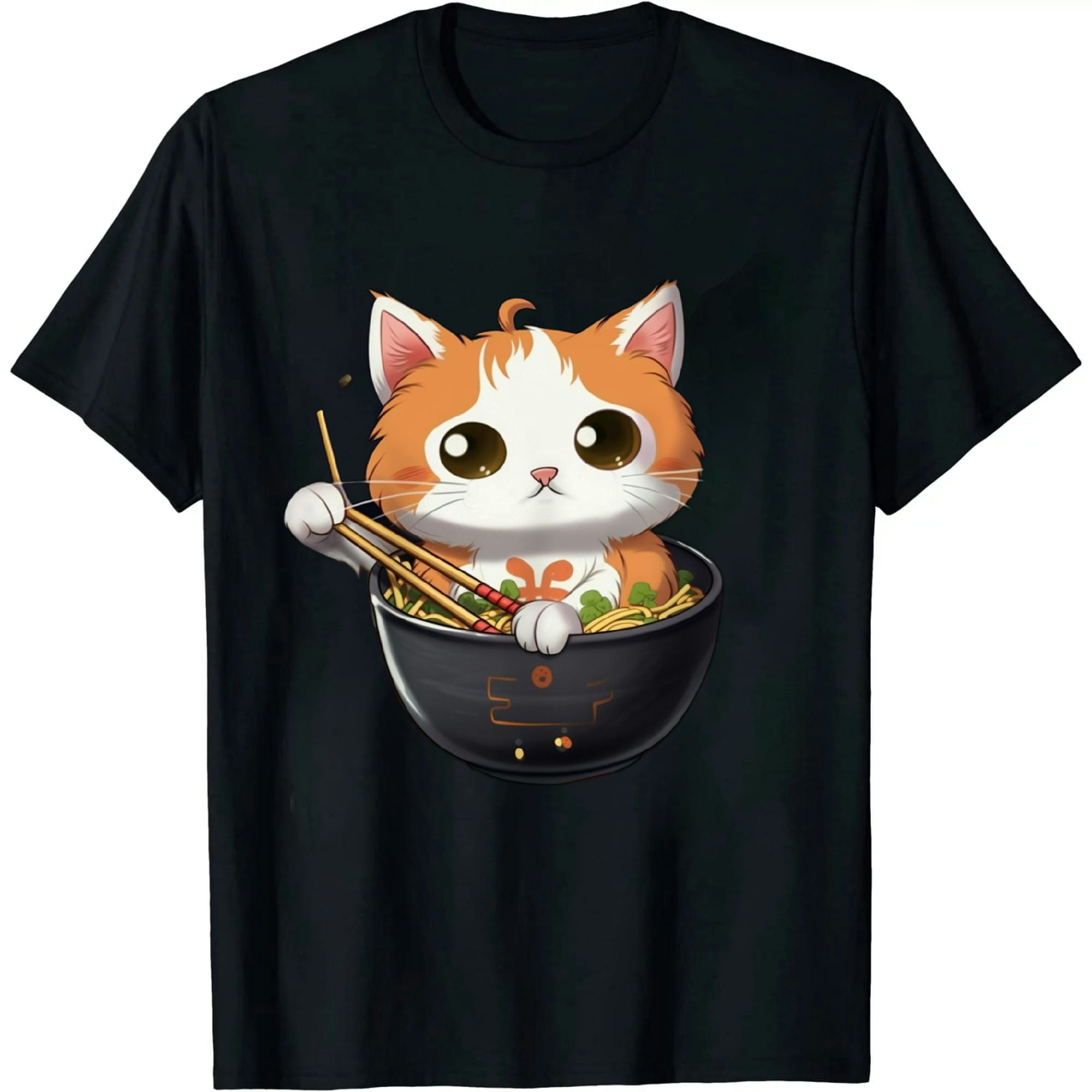 ARISTURING Kawaii Cat Ramen Noodles Anime Neko Japanese Manga Otaku T ...