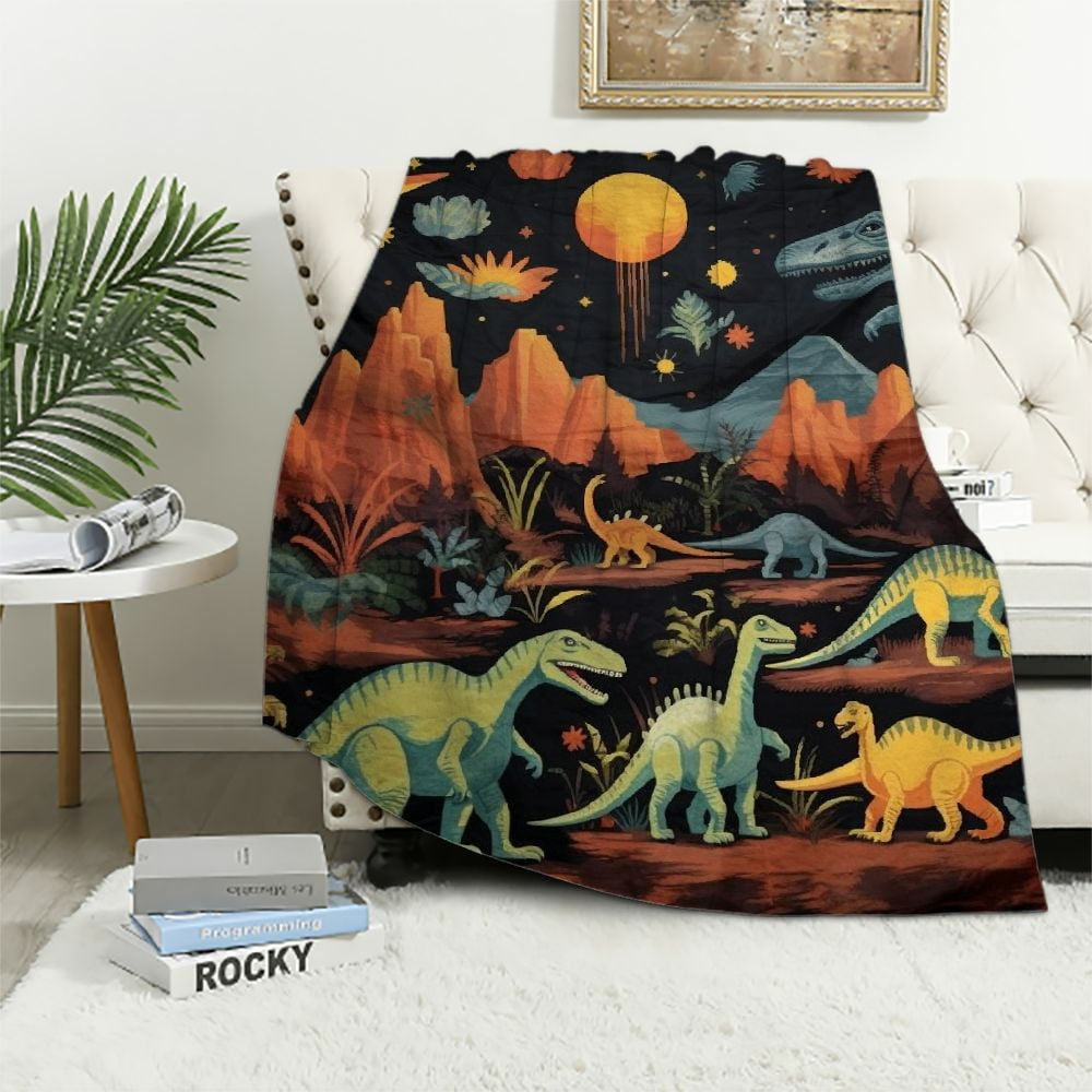 ARISTURING Kids Blanket Dinosaur Soft Warm Blanket Lightweight Throw ...