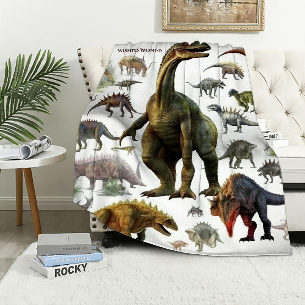 ARISTURING Kids Dinosaur Blanket for Boys Girls, Soft Toddler Dinosaur ...