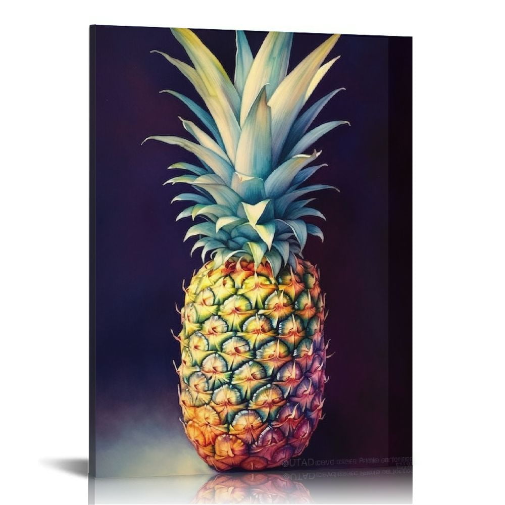 ARISTURING Kitchen Fruit Wall Decorative Art Pineapple Portrait ...