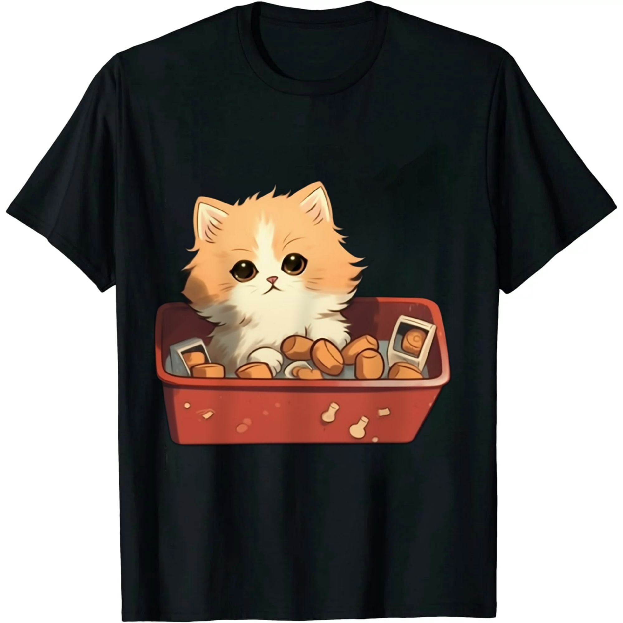 ARISTURING Kitten Nuggets Fast Food Cat Funny Cats T-Shirt - Walmart.com