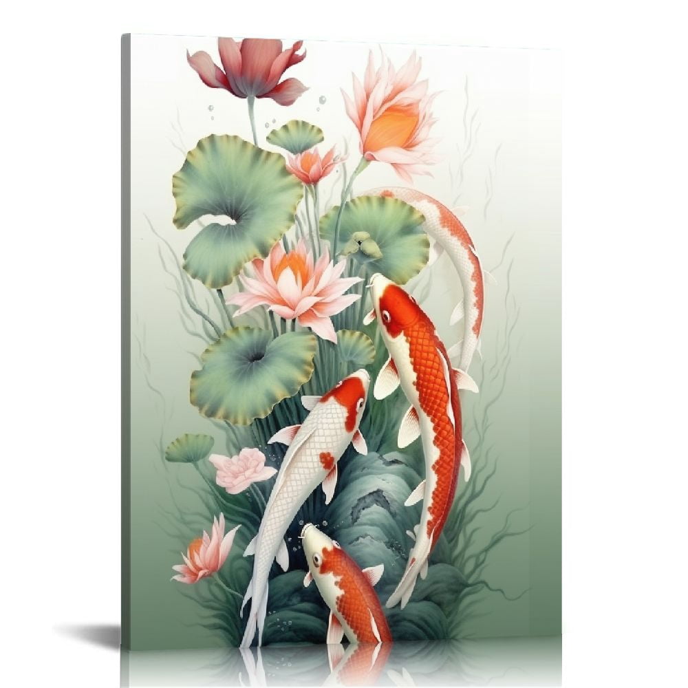ARISTURING Koi Fish Wall Art Picture Prints Canvas Painting Nordic ...