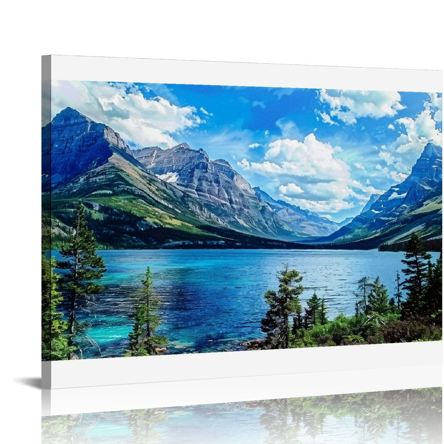ARISTURING Landscape Canvas Wall Art for Living Room Wall Decor Glacier ...
