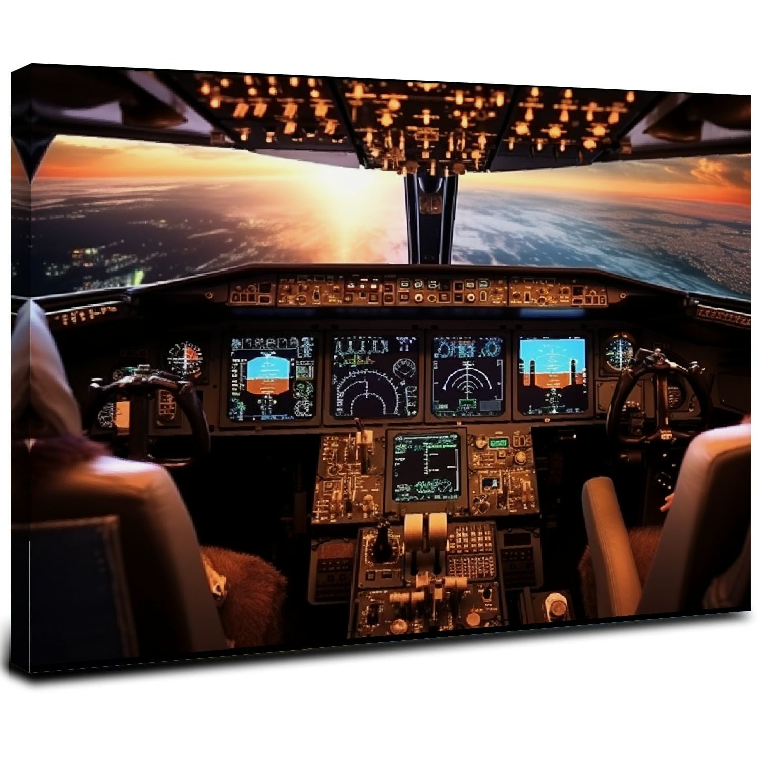 ARISTURING Large Airplane Wall Art Plane Painting Aviation Art Canvas ...