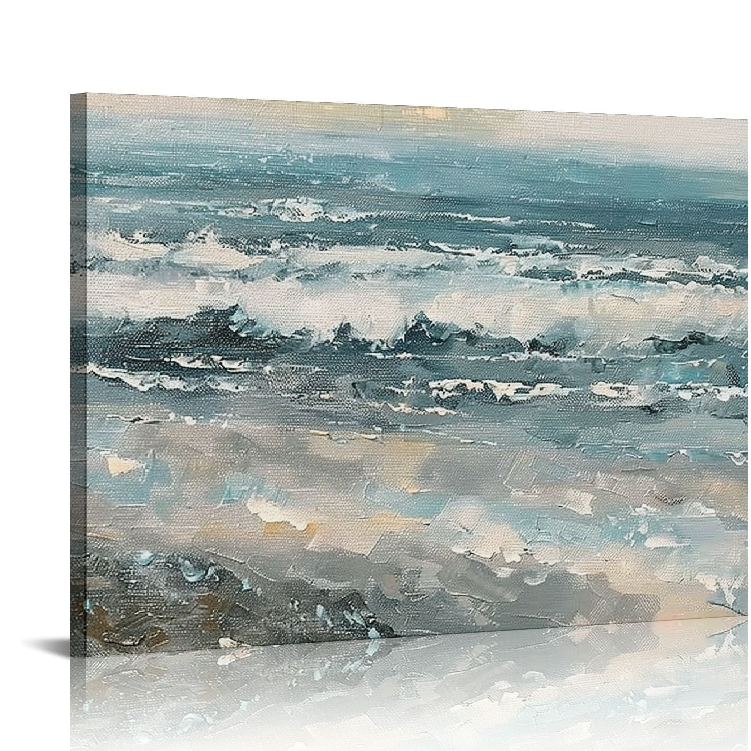ARISTURING Large Living Room Wall Arts Painted Modern Abstract Seascape ...