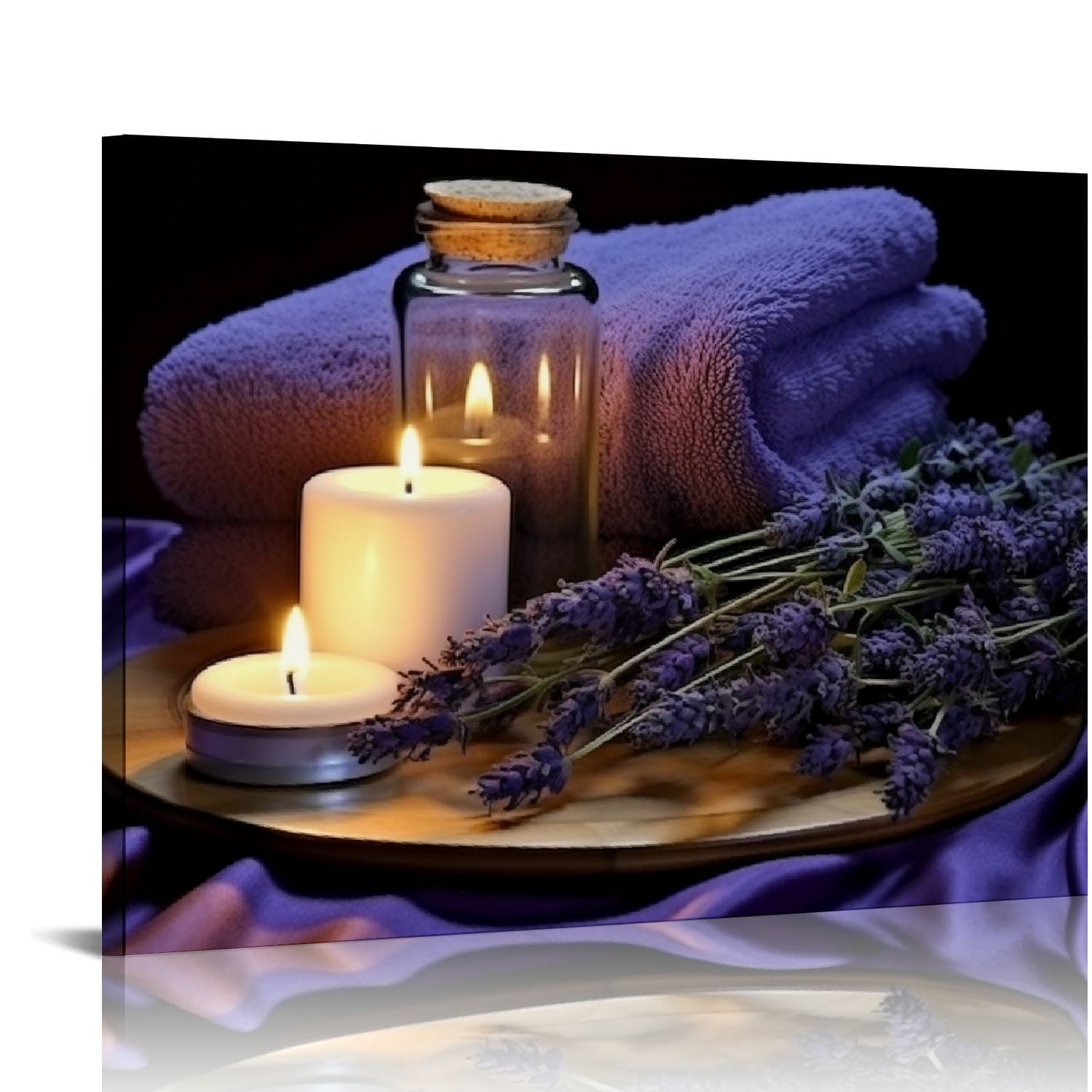 ARISTURING Lavender Canvas Wall Art Zen Picture Wall Decor Purple ...