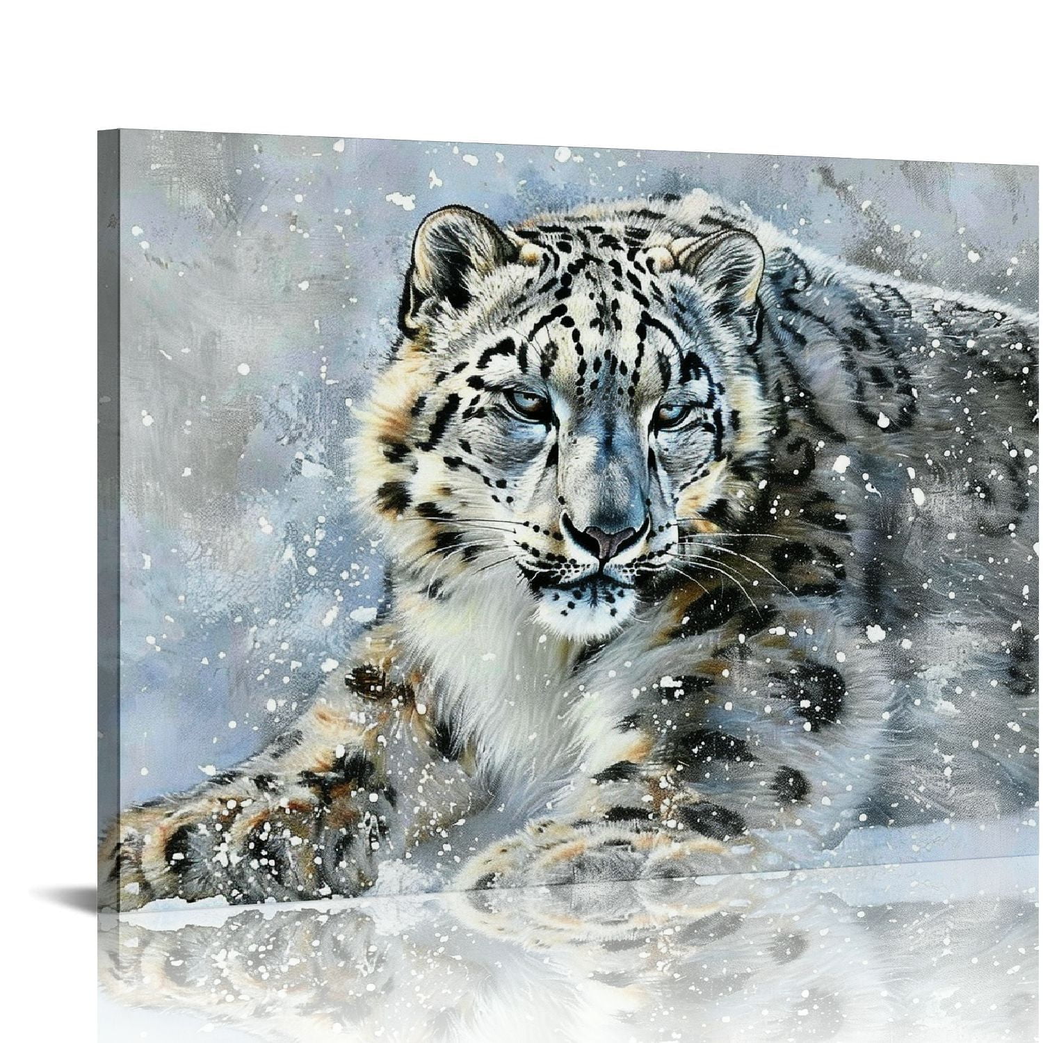 ARISTURING Leopard Framed Canvas Wall Art Leopard Wall Art Cheetah ...