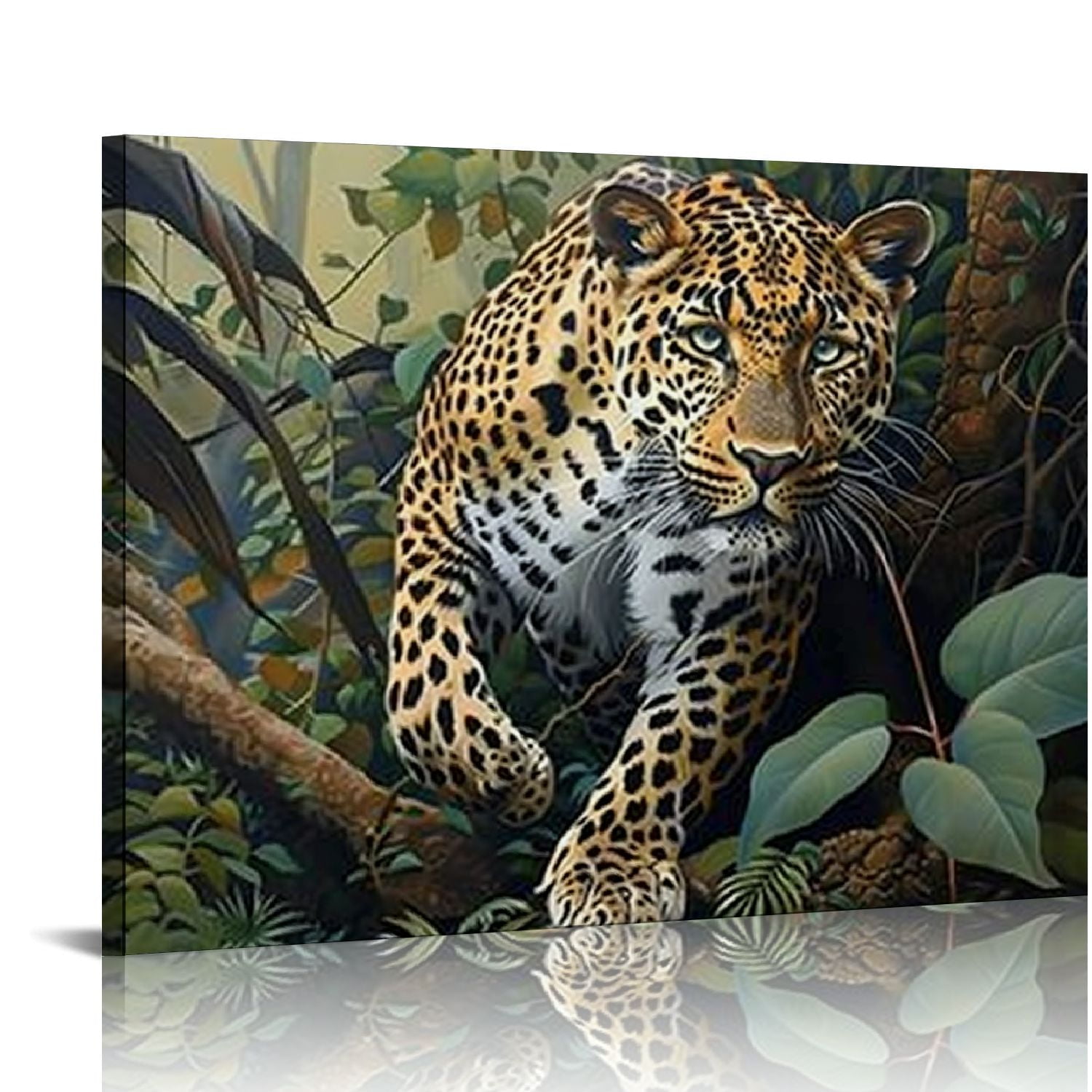 ARISTURING Leopard Realistic Jungle 12 Canvas Art - Home Decor Wall Art ...
