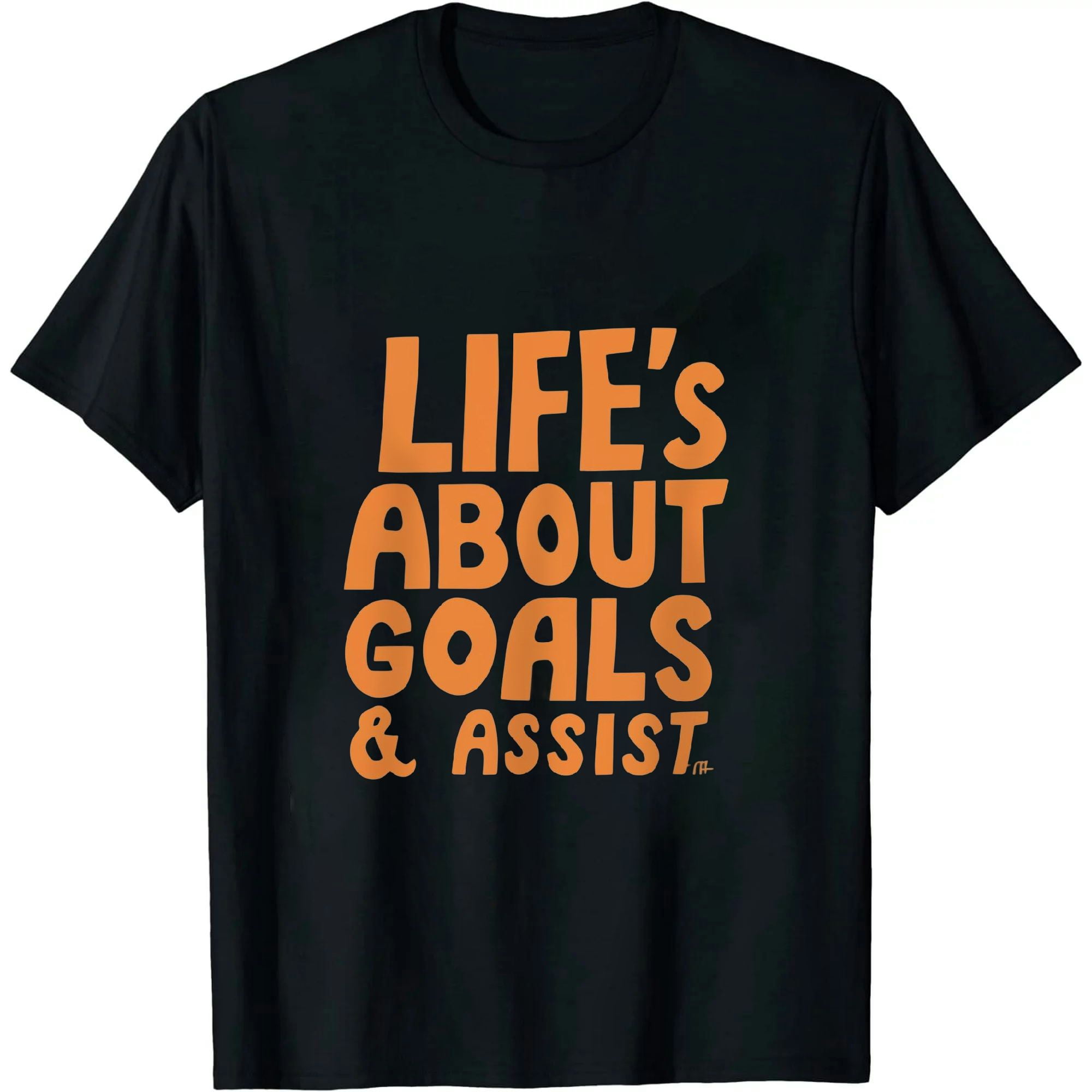 ARISTURING Life's About Goals Ice Hockey Shirt for Boys Ice Hockey T ...