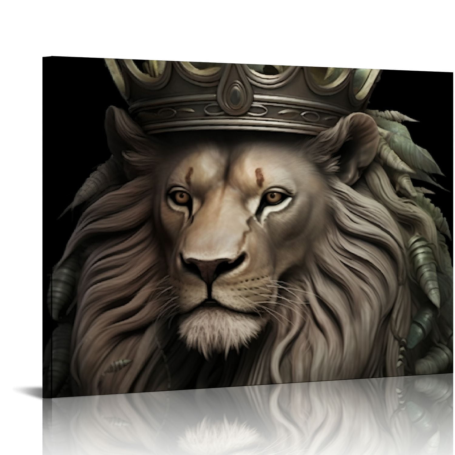 ARISTURING Lion Canvas wall Art Black and White Abstract King Lion with ...