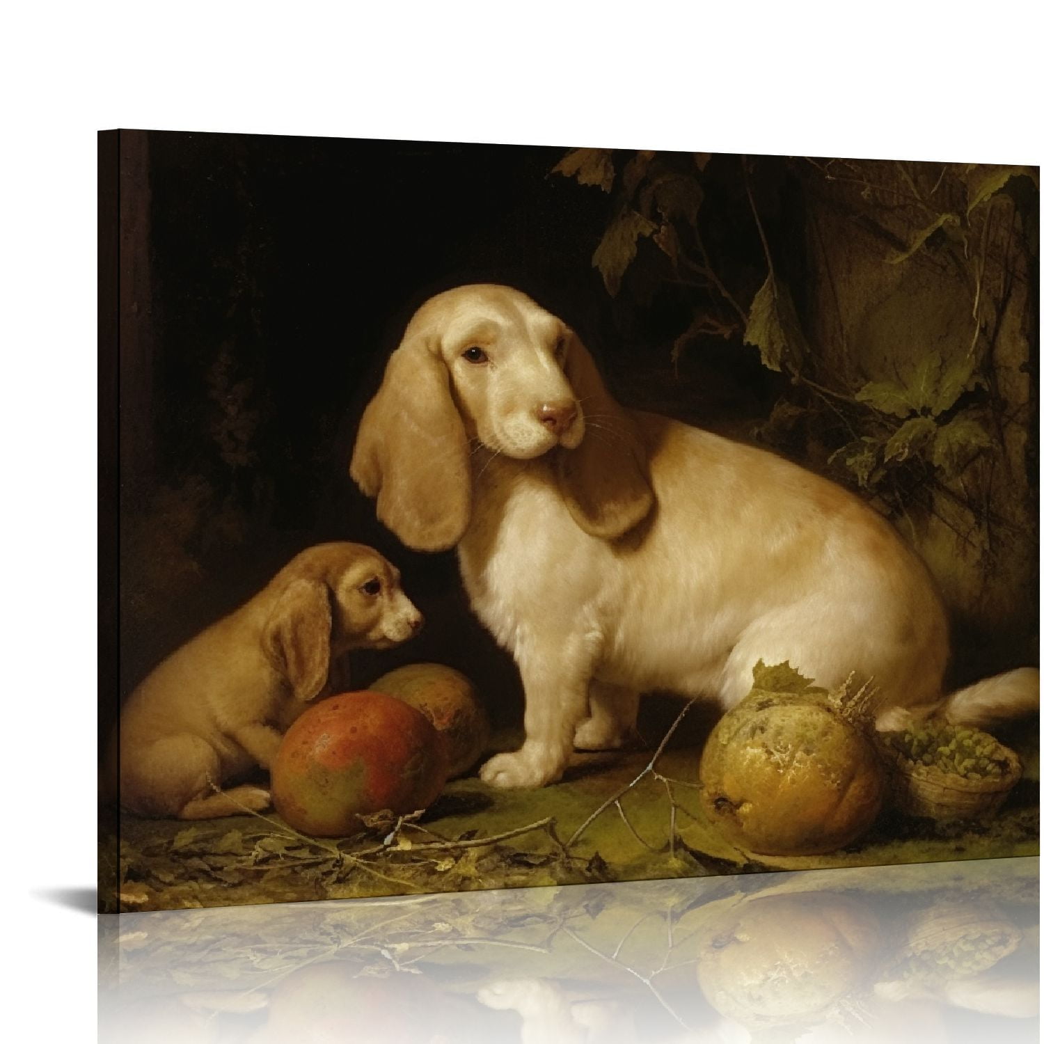 ARISTURING Lost Cabin Lop Eared Rabbits Print in Black Flat Frame Fine ...