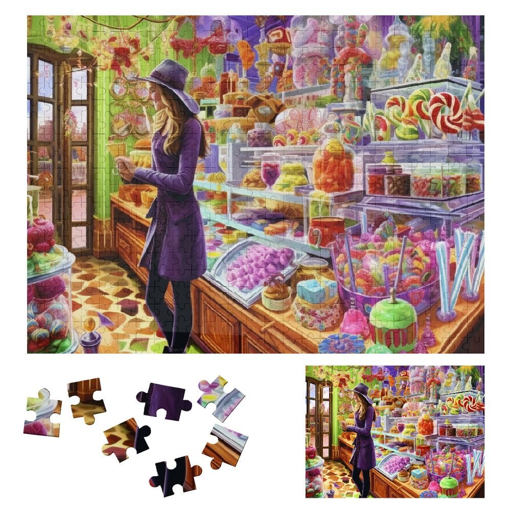 ARISTURING Magical Bakery Jigsaw Puzzle, Bright Fairy Sweet Shop Puzzle ...