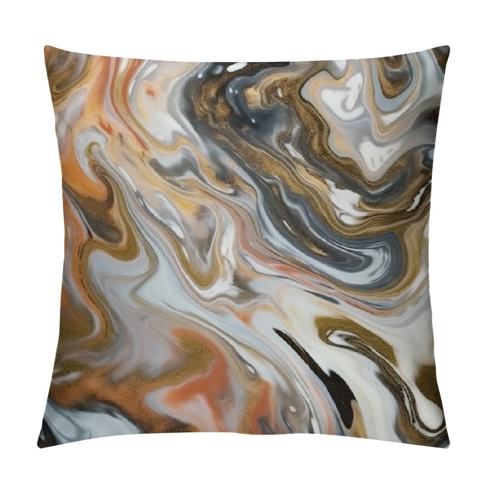 ARISTURING Marble Print Throw Pillow Cushion Case Retro Style ...