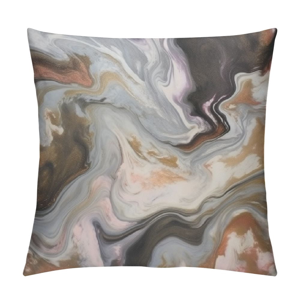 ARISTURING Marble Print Throw Pillow Cushion Case , Retro Style ...
