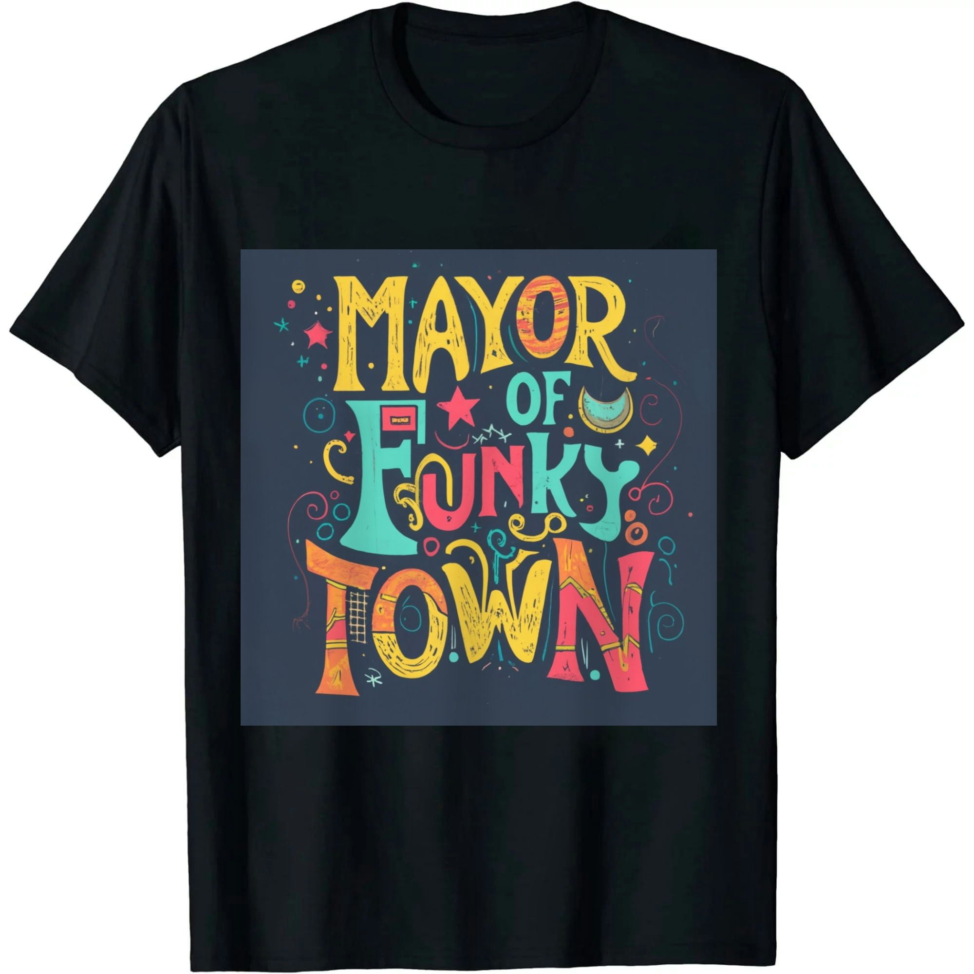 ARISTURING Mayor of Funky Town 1970s Disco Funk 70s Retro Funk T-Shirt ...