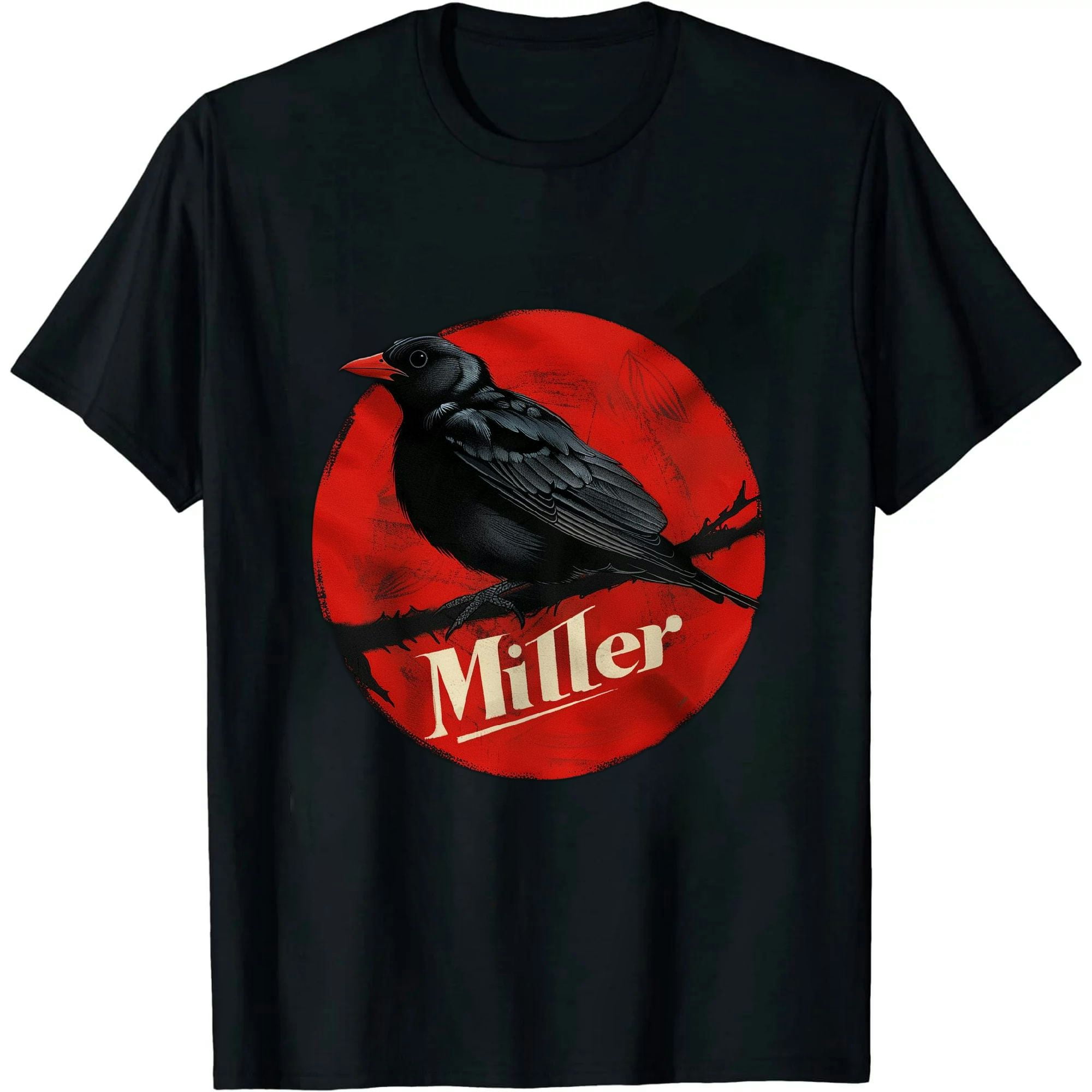 ARISTURING Men's Miller Genuine Draft T-Shirt - Faded Miller Beer Eagle ...