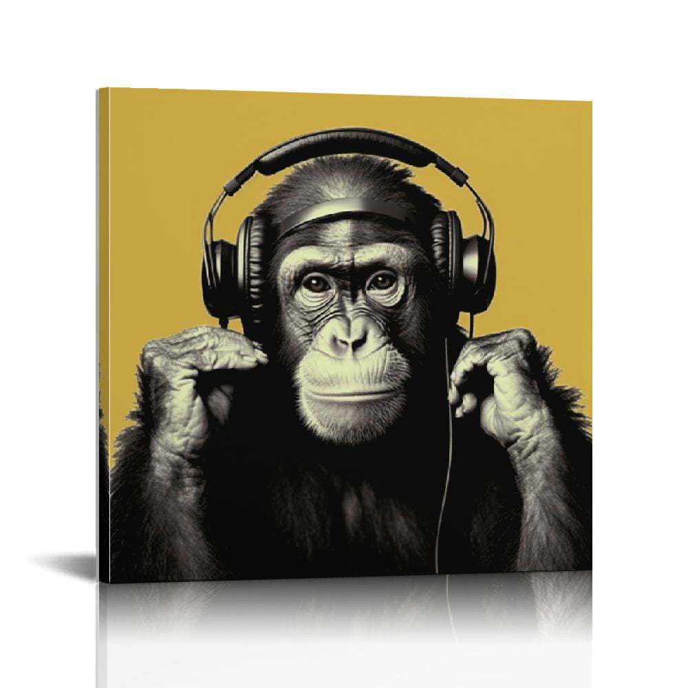 ARISTURING Monkey Room Wall Pictures Banksy Pop Art Paintings 16x16 ...