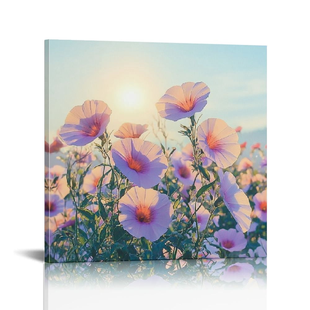 ARISTURING Morning Glory Wall art decor, Morning Glory Wall Art, violet ...