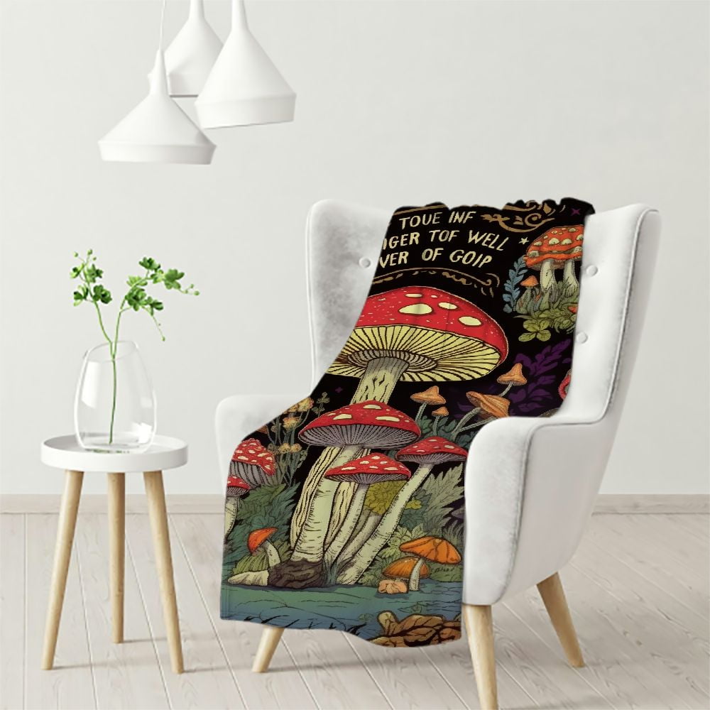 ARISTURING Mushroom Blanket, Mushroom Gifts, Cute Mushroom Decor, Soft ...