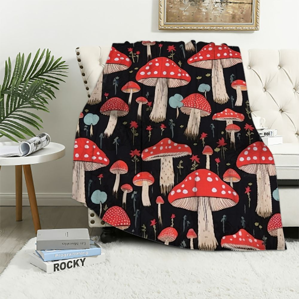 ARISTURING Mushroom Decor Gifts for Kids Women Mushroom Lovers Throw ...