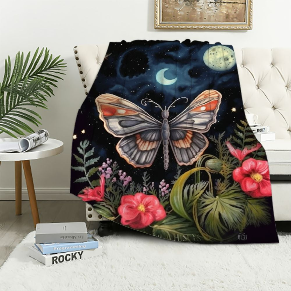 ARISTURING Mushroom Moth Blanket Mushroom Gifts for Women Men- Soft ...
