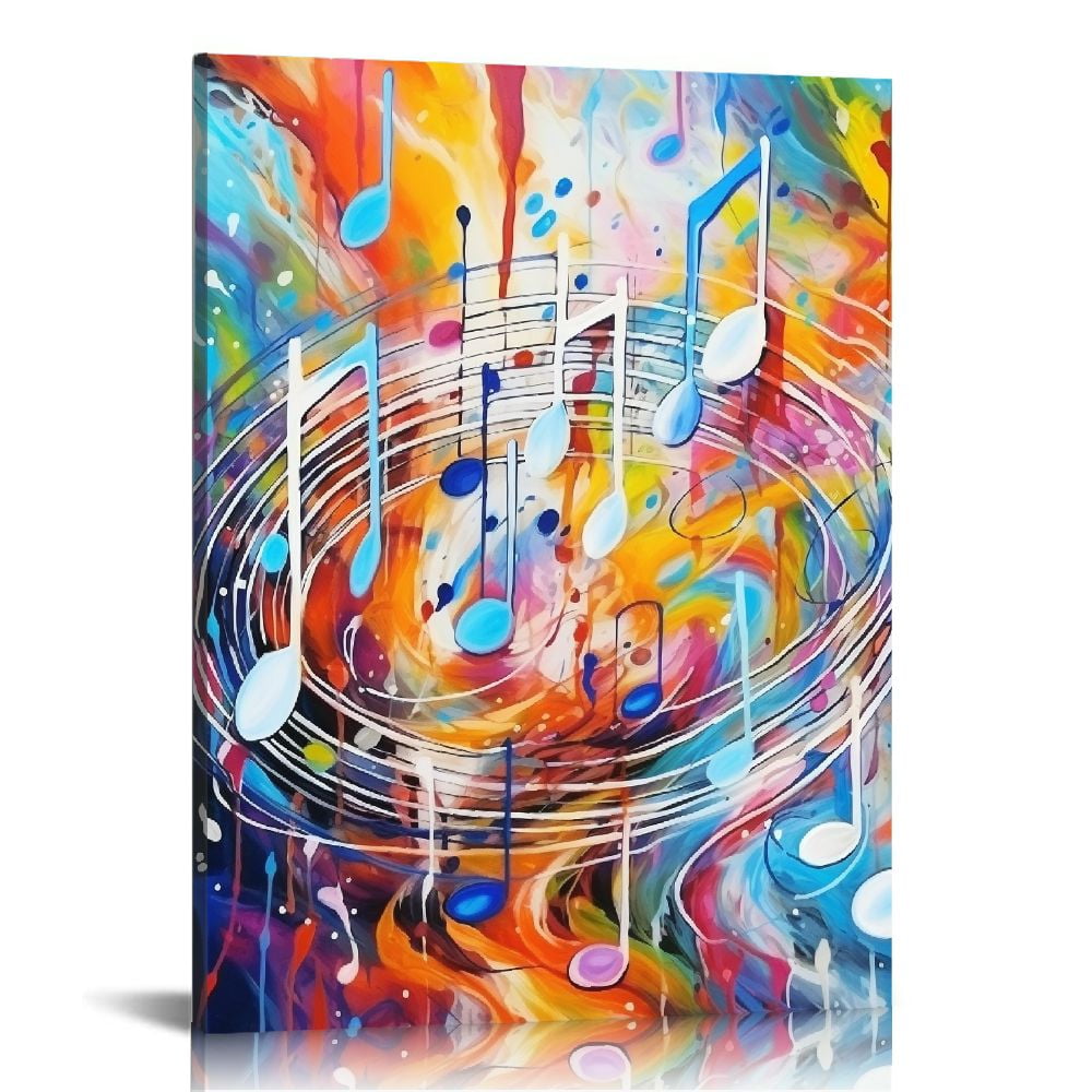 ARISTURING Music Wall Art Music Note Painting Picture Canvas Prints ...