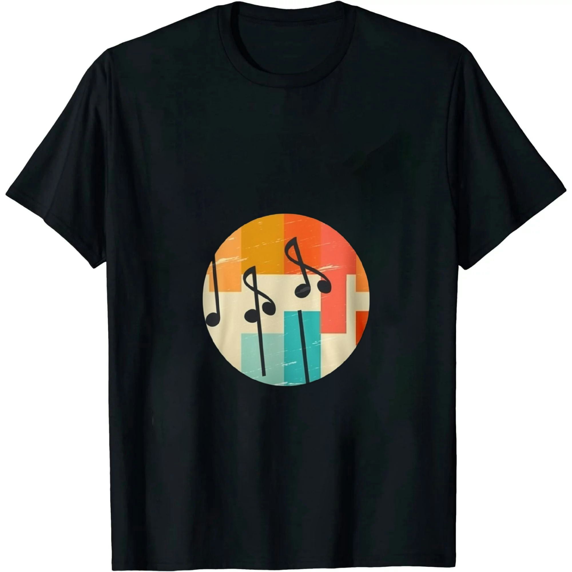 ARISTURING Musician Retro Musical Notes T-Shirt - Walmart.com