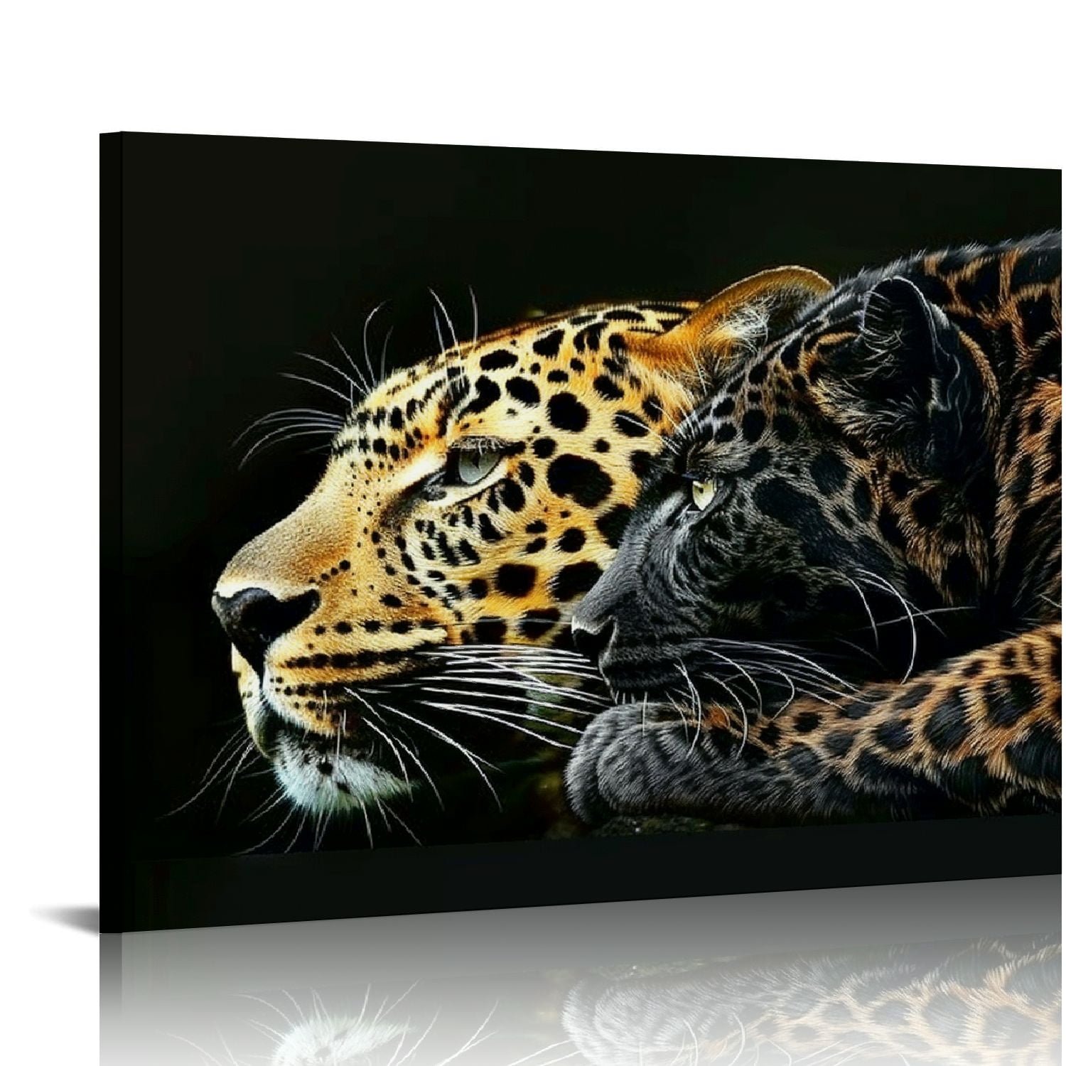 ARISTURING Natural Animal Poster Black Panther and Leopard Wall Art ...