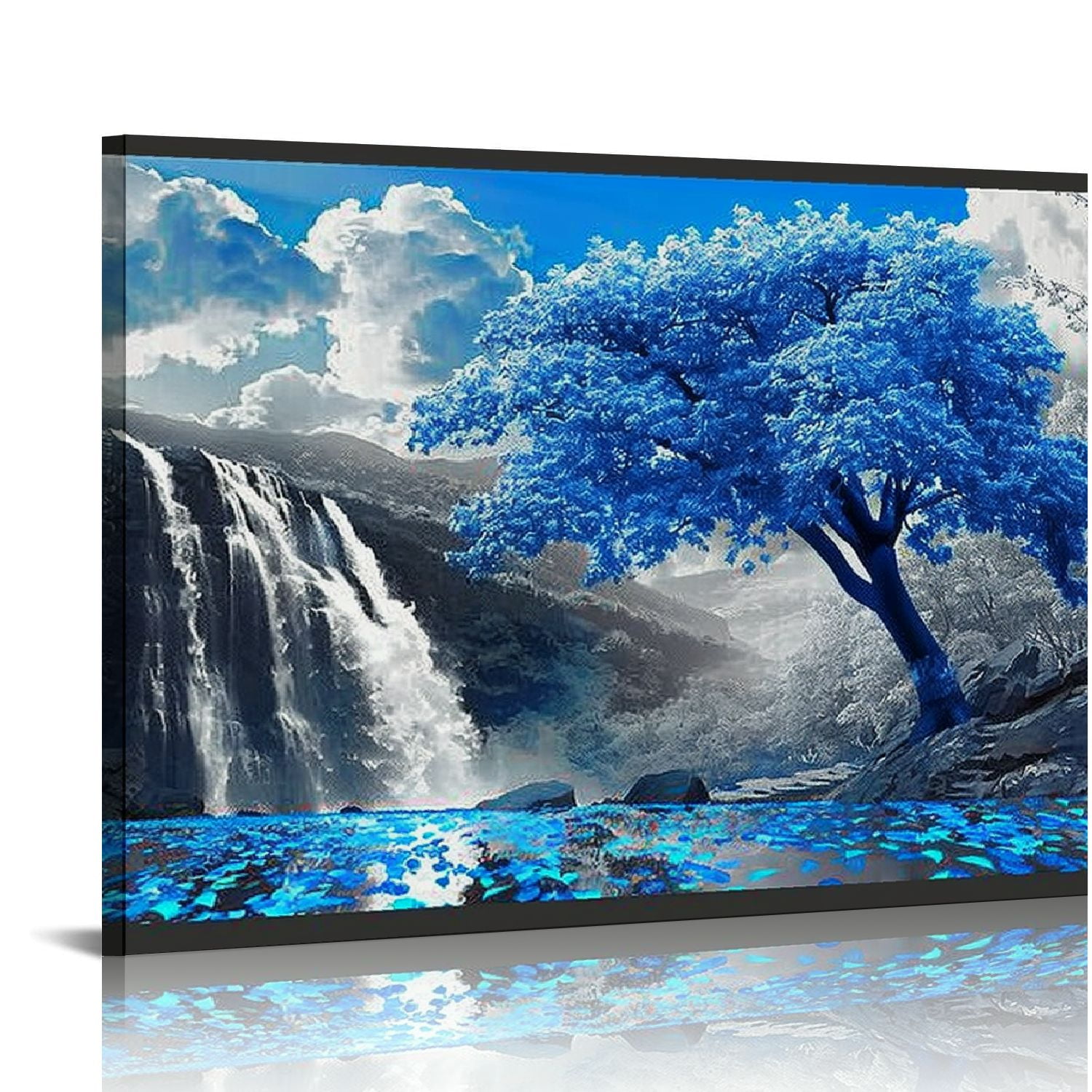 ARISTURING Nature Landscape Canvas Wall-Art for Living Room - Waterfall ...