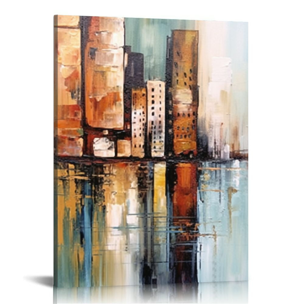 Jiayy New York City Oil Painting Wall Art Hand-Painted Canvas Prints ...