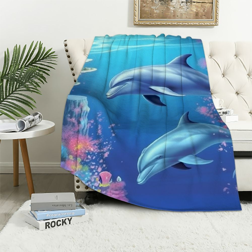 ARISTURING Ocean Sea Fish Soft Throw Blanket All Season Microplush Warm ...